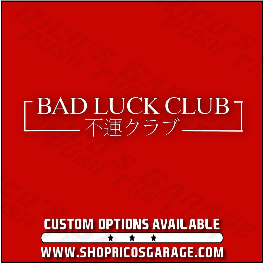 Bad Luck Club Decal - Custom Vinyl Decals and more! – Rico's Garage