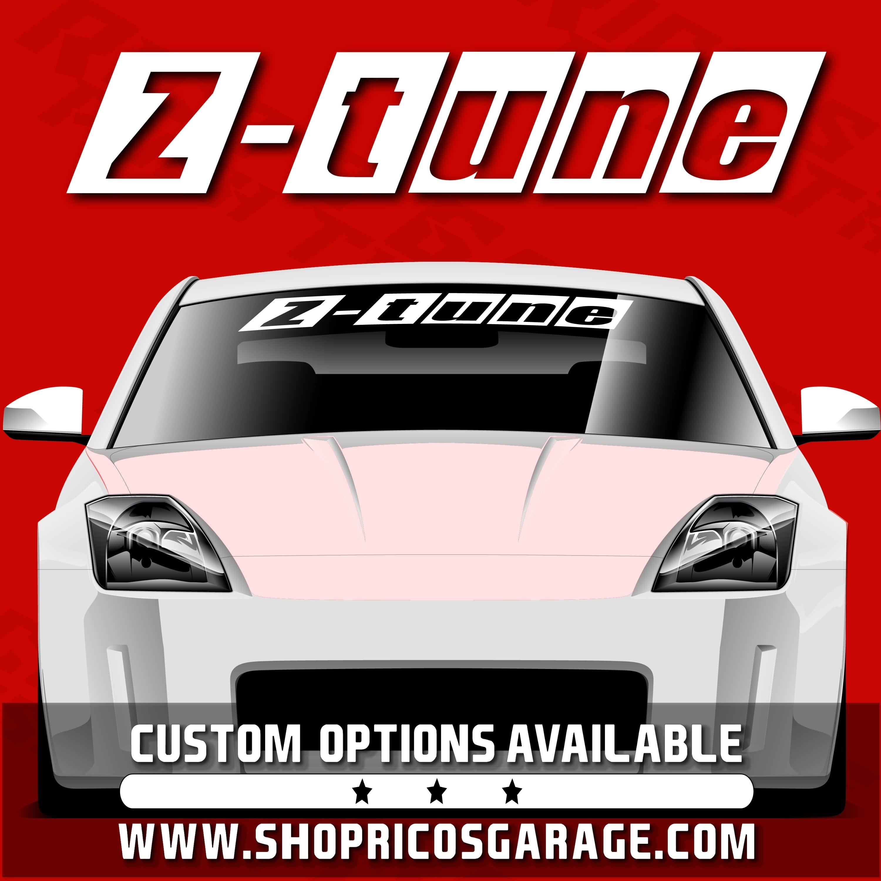 Z-Tune Windshield Banner - Custom Vinyl Decal - Custom Vinyl Decals and ...